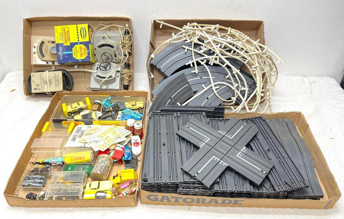 Huge Lot Of Aurora Ho Scale Model Motoring Thunderjet 500 Slot Cars