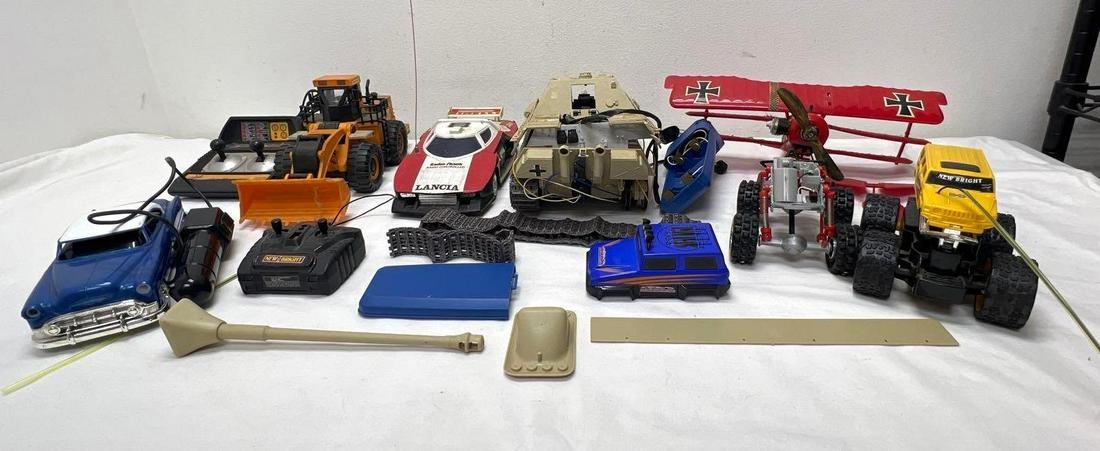 Remote Control And Gas Powered Toys Tank Tri-plane Race Car Loader Auction