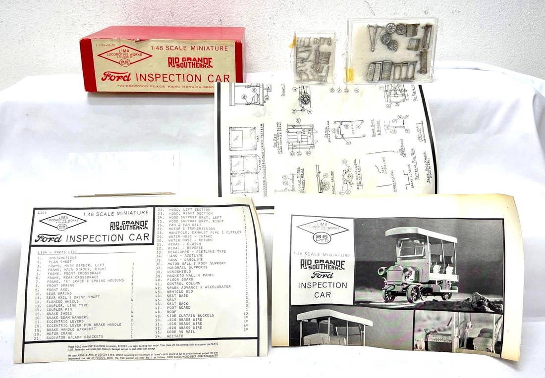 Ho Scale Lima Locomotive Works Rgs Ford Inspection Car Unbuilt Auction