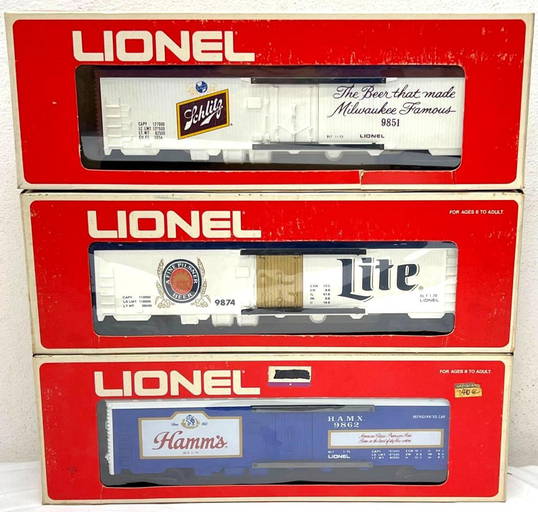Lionel 9862 9874 9851 Beer Reefers In Original Boxes