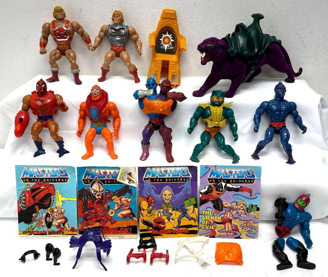 Nine Vintage Masters Of The Universe He Man Action Figures With ...