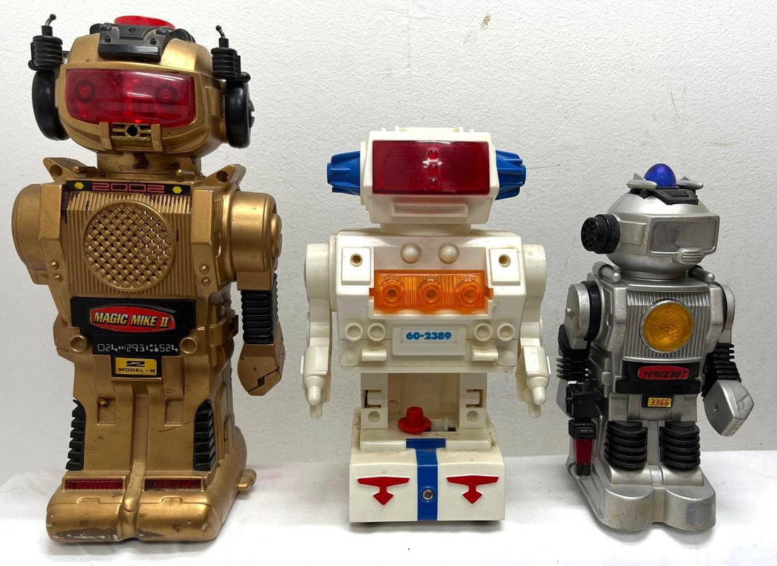 Three Robots Magic Mike Two Forcebot And Radio Shack Programmable Auction