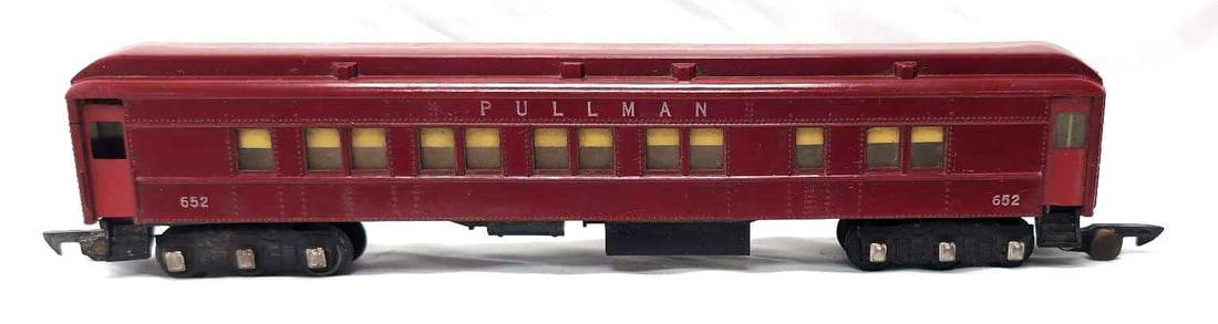 Postwar American Flyer S Gauge 652 12 Wheel Pullman Coach Red Auction