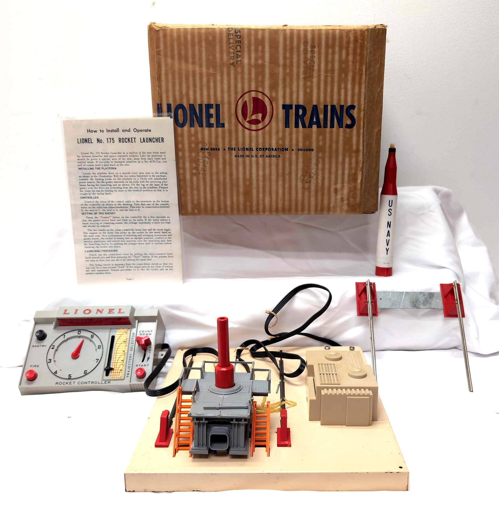 Postwar Lionel 175 Rocket Launcher In Original Box Auction