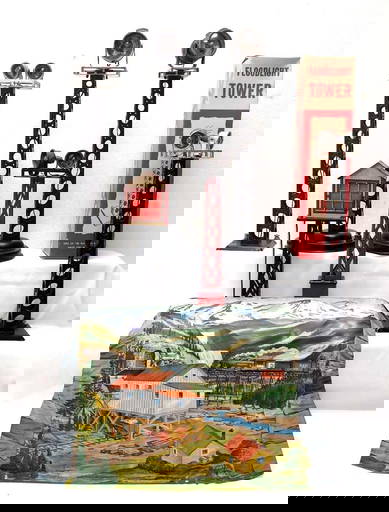 Marx Searchlights Floodlight Towers Switch Control Tower