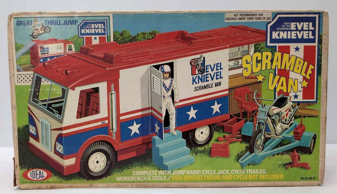 Factory Sealed Vintage Ideal Evel Knievel Scramble Van Auction