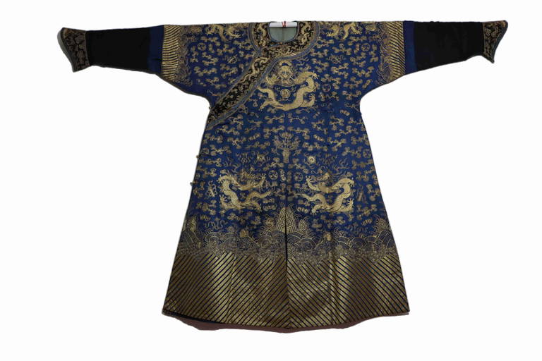 Blue Dragon Robe with Golden Silk Embroidery - Jan 08, 2022 | Muse ...
