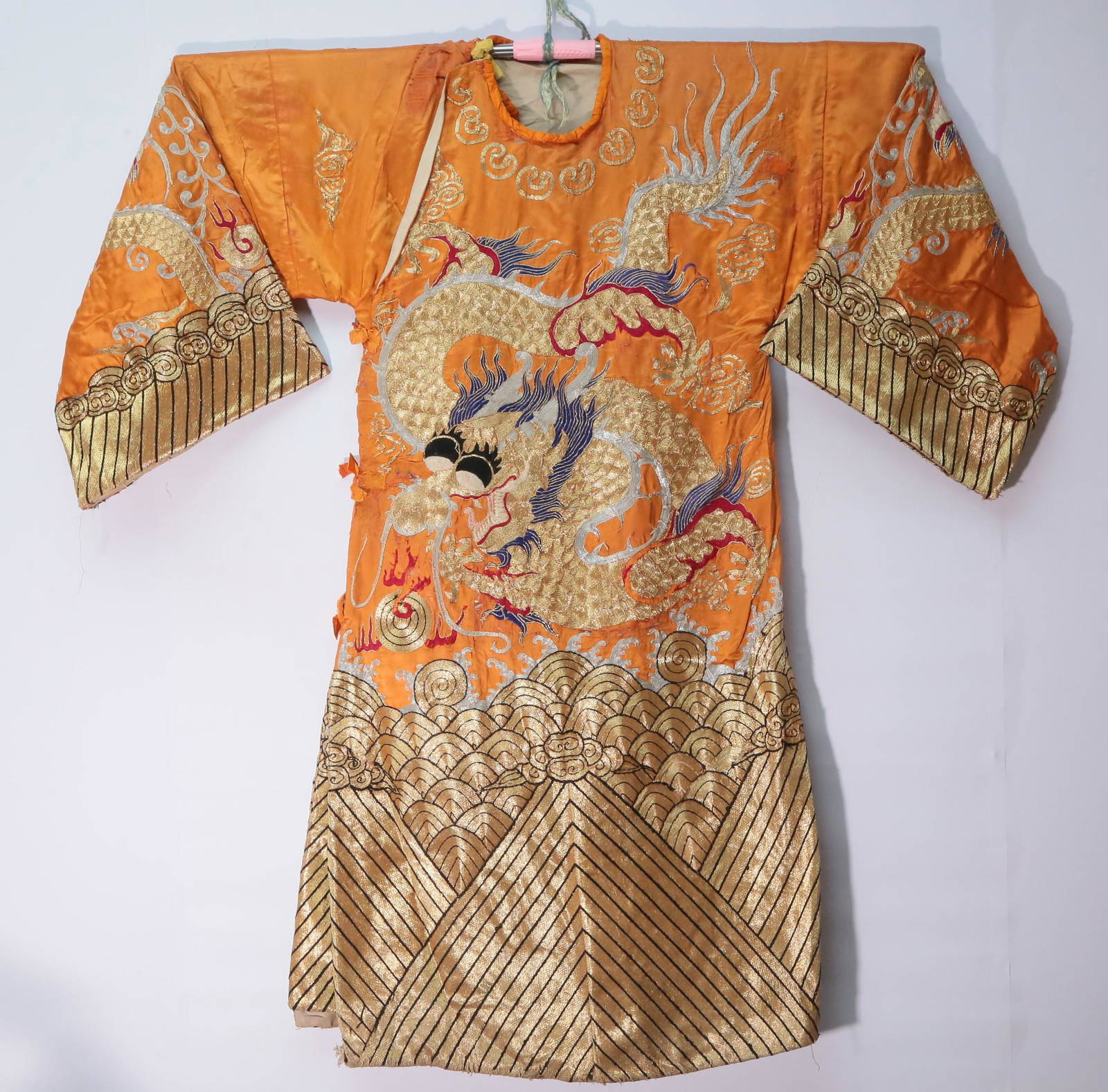 A Fabulous Embroidered Gilded 'ocean& Dragon' Dragon Robe Auction
