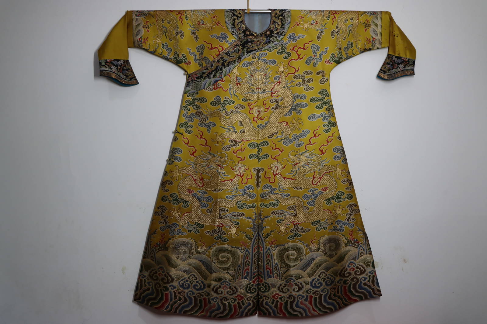A Very Rare And Fine Brocade Imperial Dragon Robe Auction