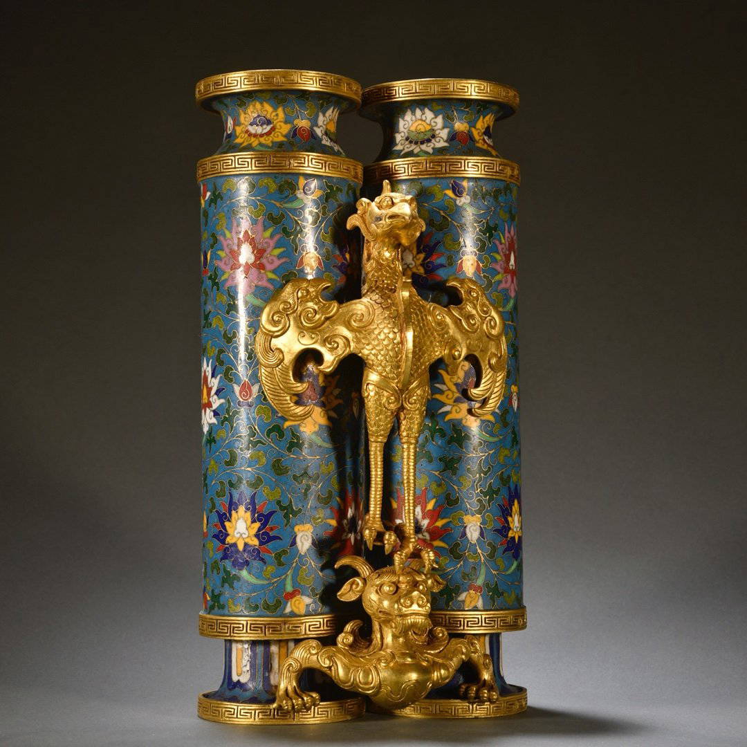 Reflow · Copper Gilded Cloisonne Rui Beast Roll Auction