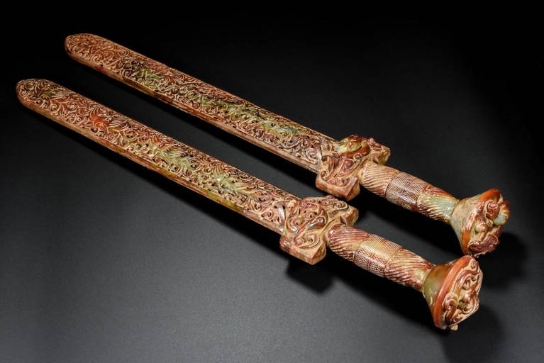 A Very Rare And Fine Jade Sword