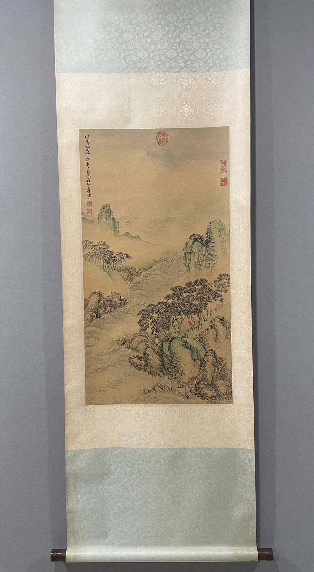 A Chinese Vertical Scroll Ink Painting Of Landscape On Paper,wang Hui ...