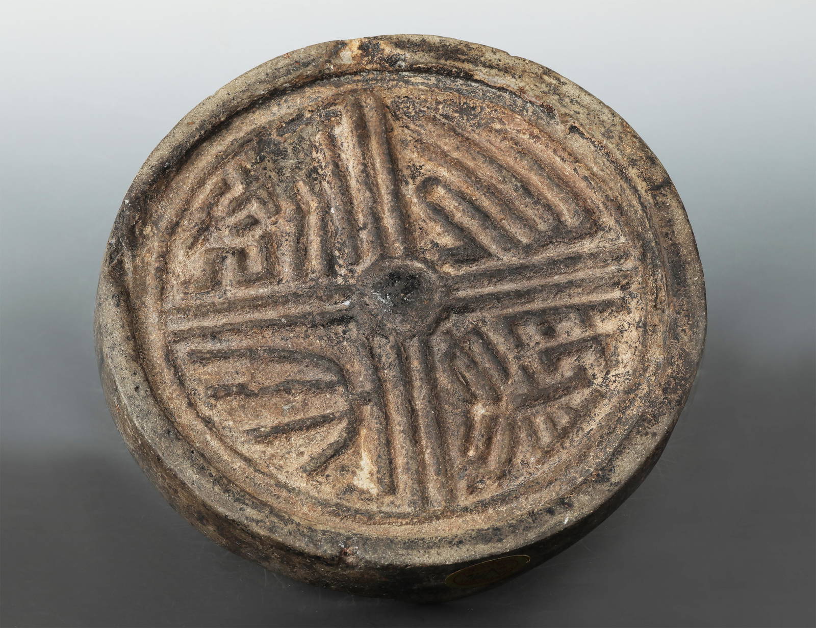 Roof Tile End Inkstone, Han Dynasty Auction
