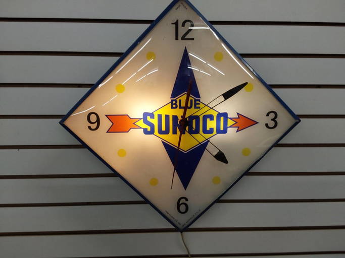 Sunoco Clock Made By Pam Clock Company
