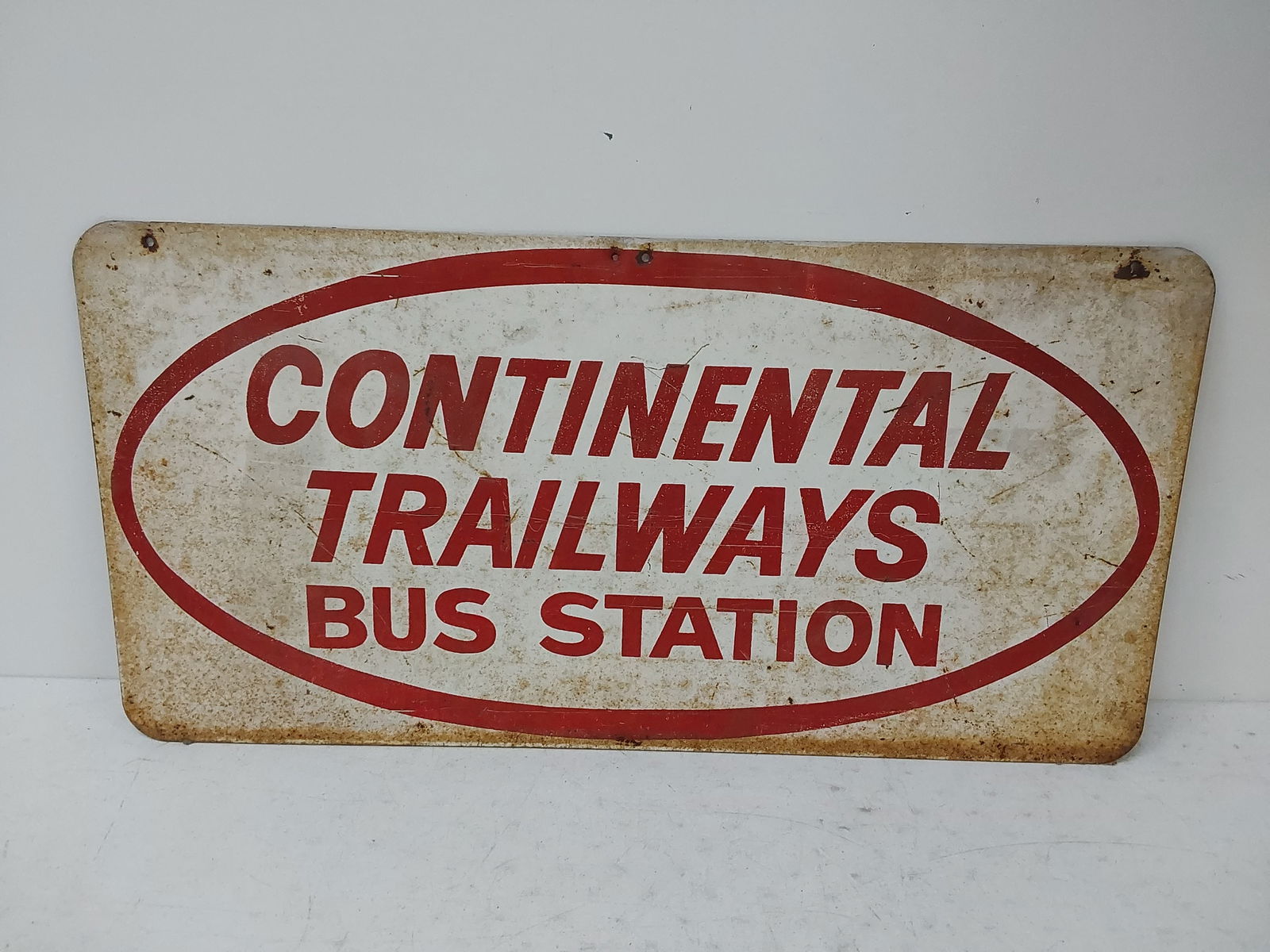 Continental Trailways Bus Station Dst Sign Auction