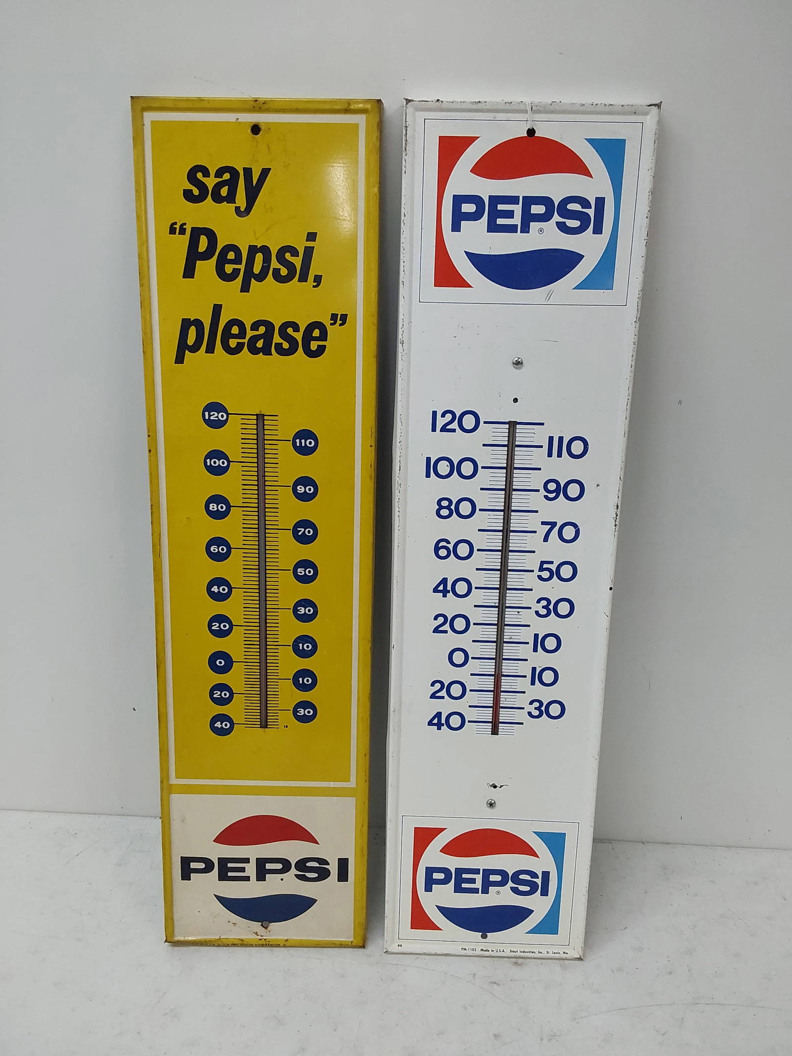 (2) Pepsi Thermometers Auction