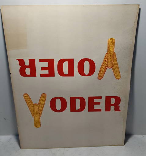 Yoder Seed Cardboard Sign