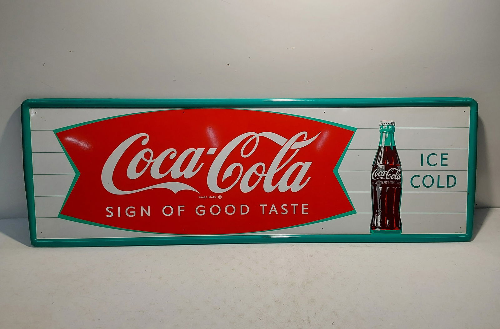 Coca-cola "sign Of Good Taste" Sst Sign Auction