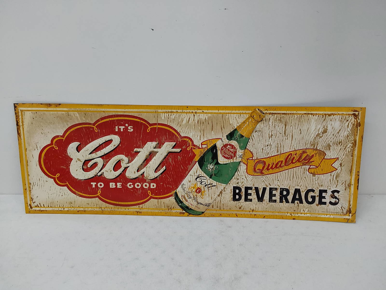 Cott Beverages Sst Sign With Paper Marks Auction