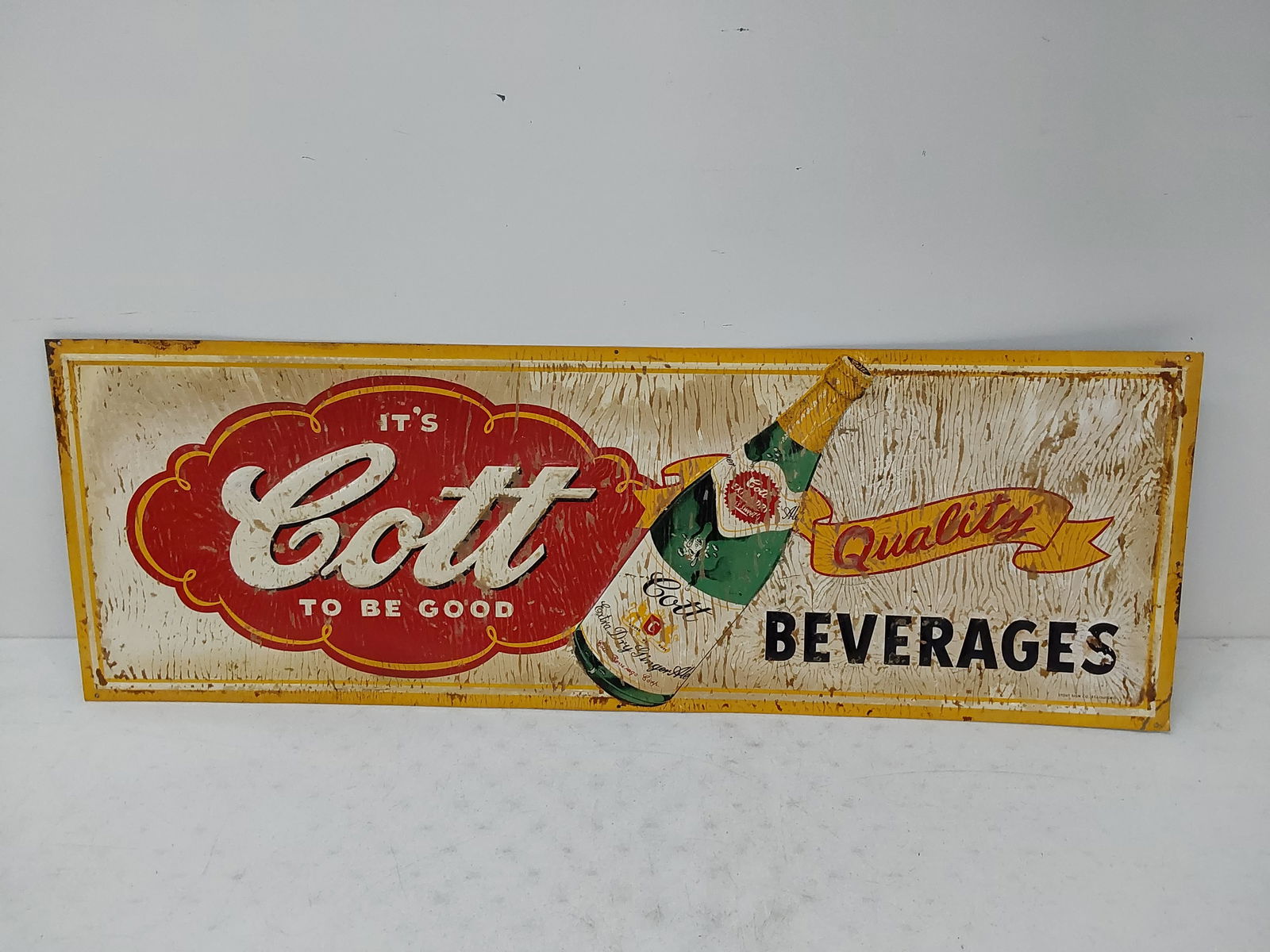 Cott Beverages Sst Sign With Paper Marks Auction