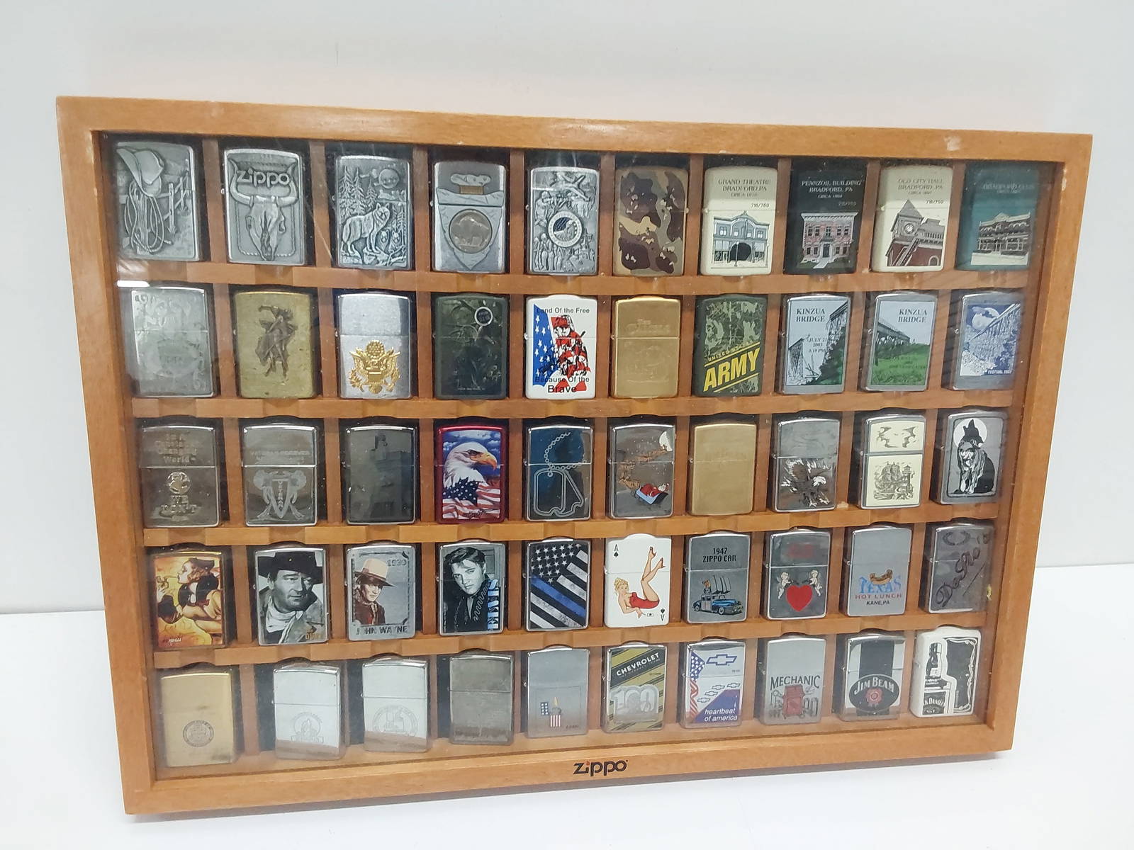 (50) Zippo Lighters In Original Zippo Display Auction
