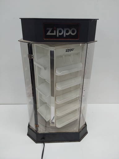 Zippo Lighted And Rotating Display Case