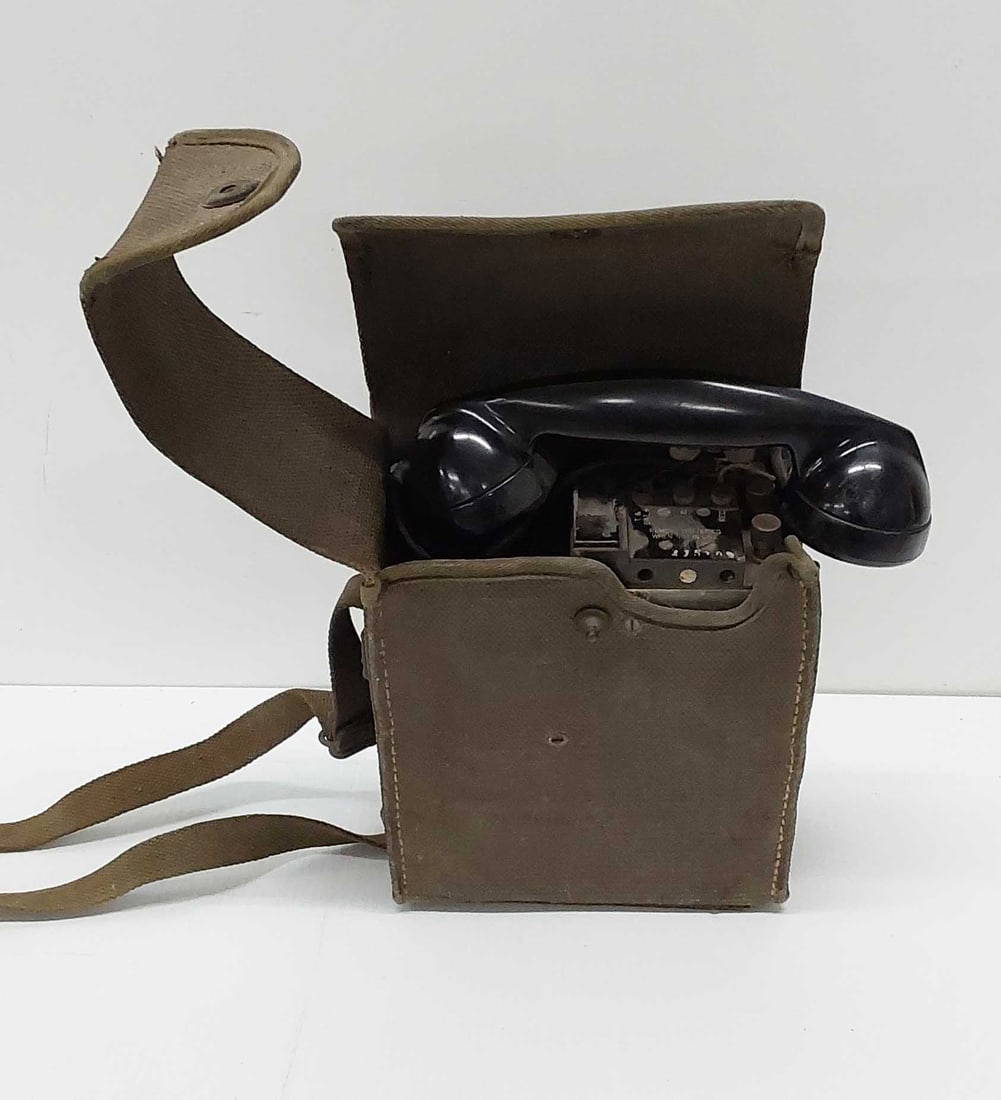 Wwii Field Phone With Case Auction