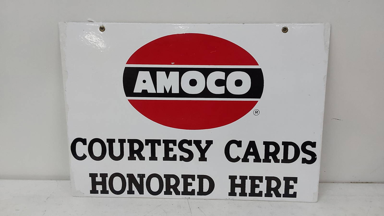 Amoco Courtesy Card Dsp Sign Auction