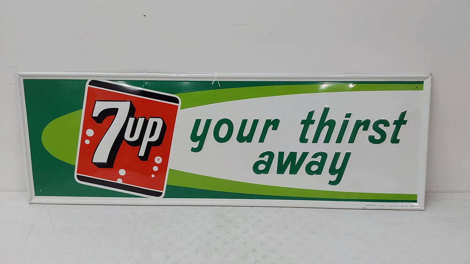 1963 7up "your Thirst Away" Sst Sign Auction