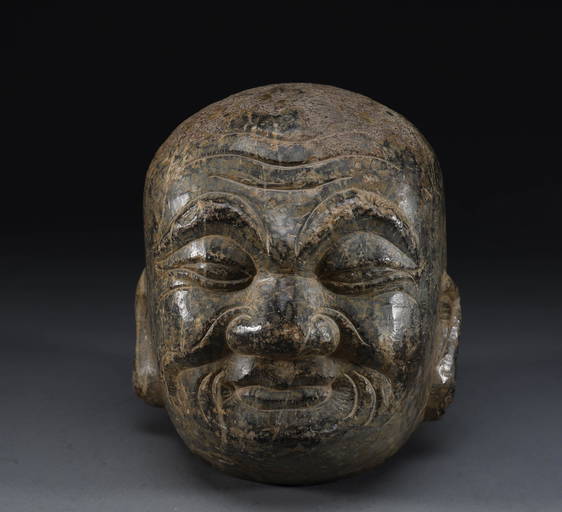 Before The Ming Dynasty, The Blue Stone Arhat Buddha Head