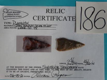 Rare! Authentic Paleo Clovis Point Indian Artifact Arrowhead With Coa