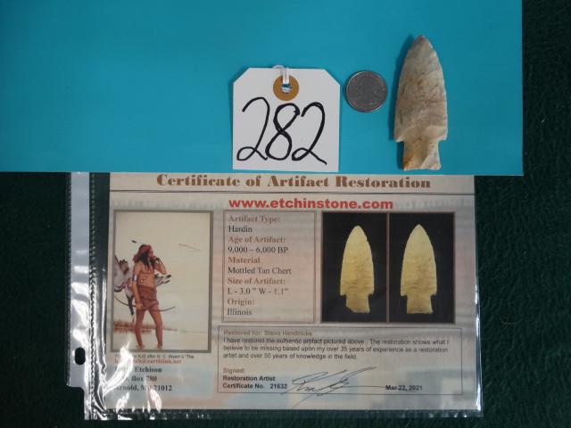 Authentic Early Archaic 3" Hardin Spear Point Artifact Arrowhead From ...