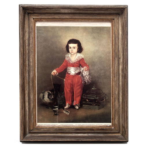 1937 Francisco De Goya Child With Pets Lithograph