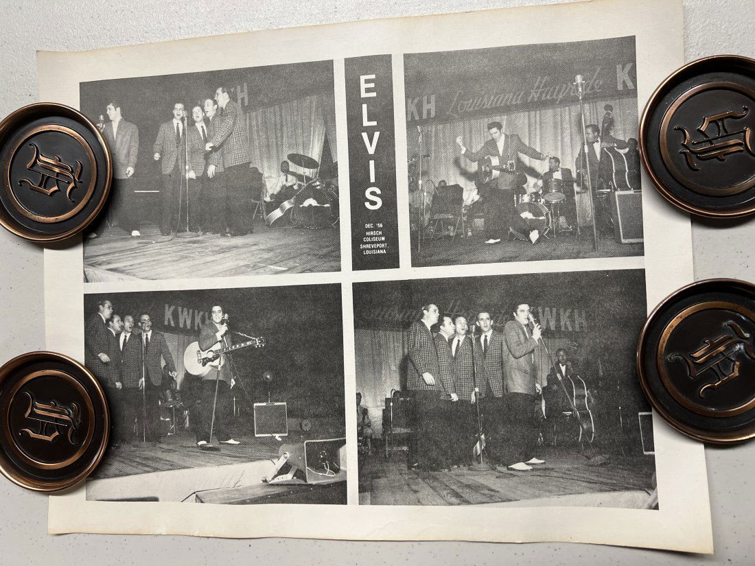 1956 Elvis Presley Hirsch Coliseum Flyer Poster