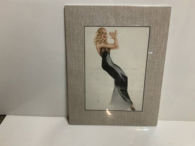 Original 1940s Varga Esquire Pinup Matted