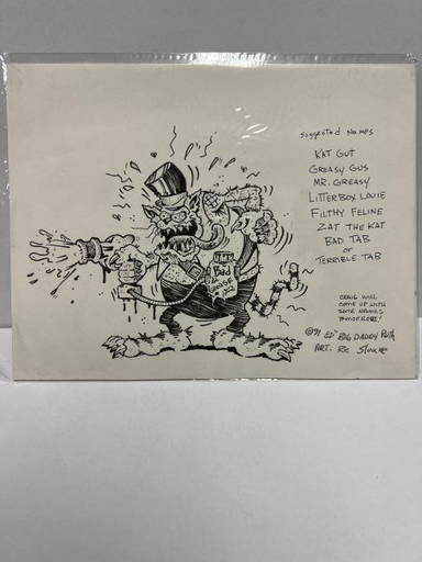 Ed Roth Original Signed Pen Sketch 1991 Ric Sloune (#0067) on Jul 30 ...