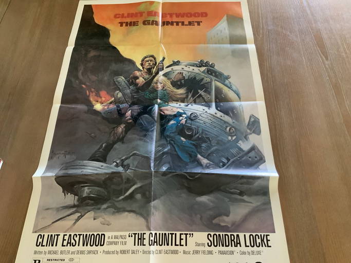 1977 The Gauntlet One Sheet Movie Poster Frazetta Art