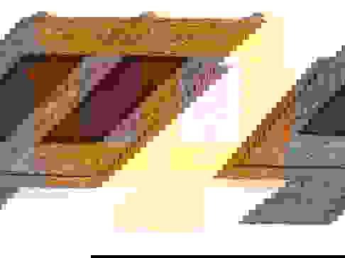 Tramp Art Matchstick Double Photo Swivel Picture Frame Auction