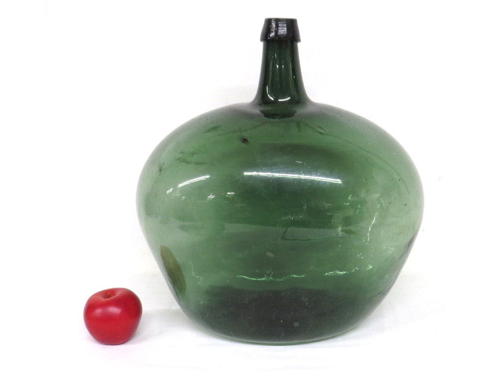 Willington Glass Works, Ct. Blown Glass Demijohn C.1840-60. Auction