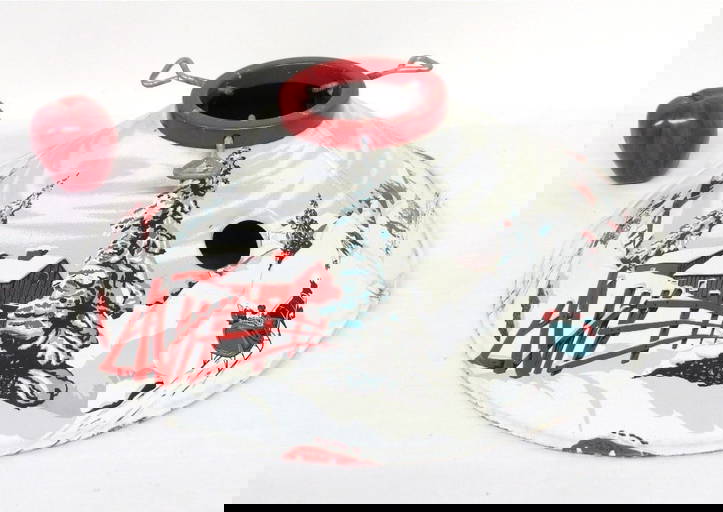 1950's Coloramic Tin Litho X Mas Tree Stand Bright & Colorful