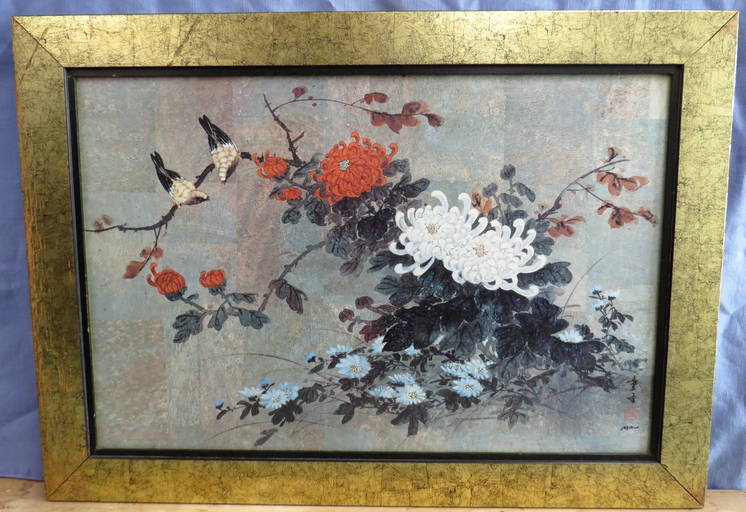 Hui Chi Mau China/nyc (1922 ) Mixed Media Gouache "oriental Autumn"