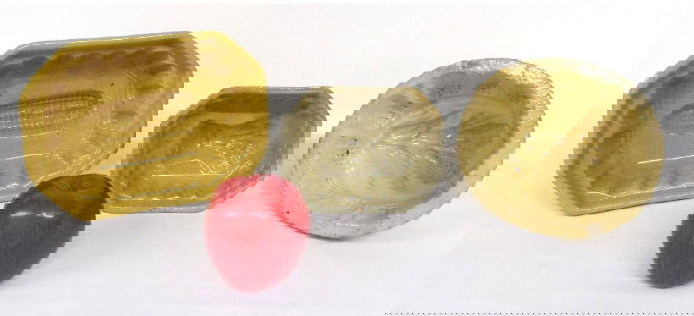 Three 19th C. Yellow Ware Butter Molds Auction