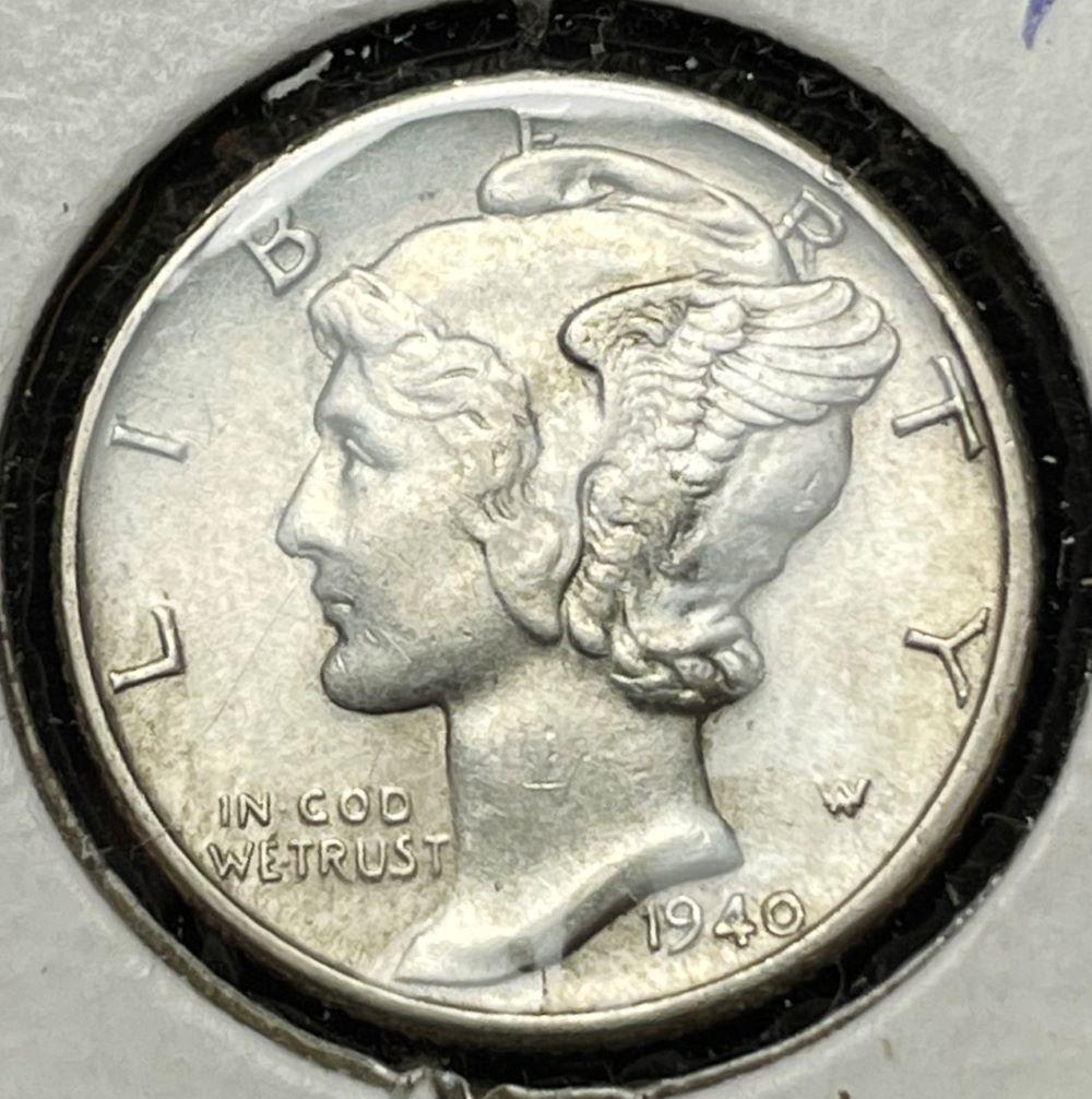 1940 D Mercury Silver Dime Ms66 Fsb