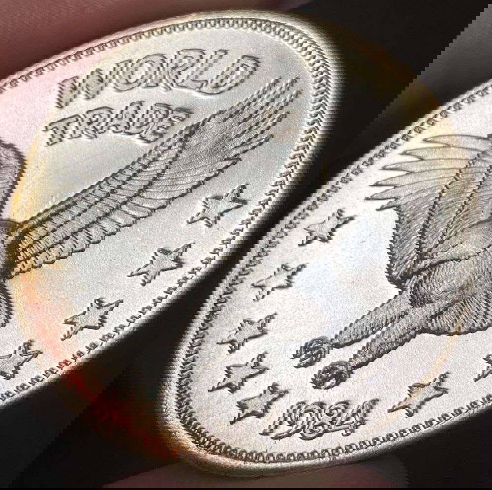 1984 World Trade Eagle One World Trade Unit 1 Ozt .999 Silver Auction