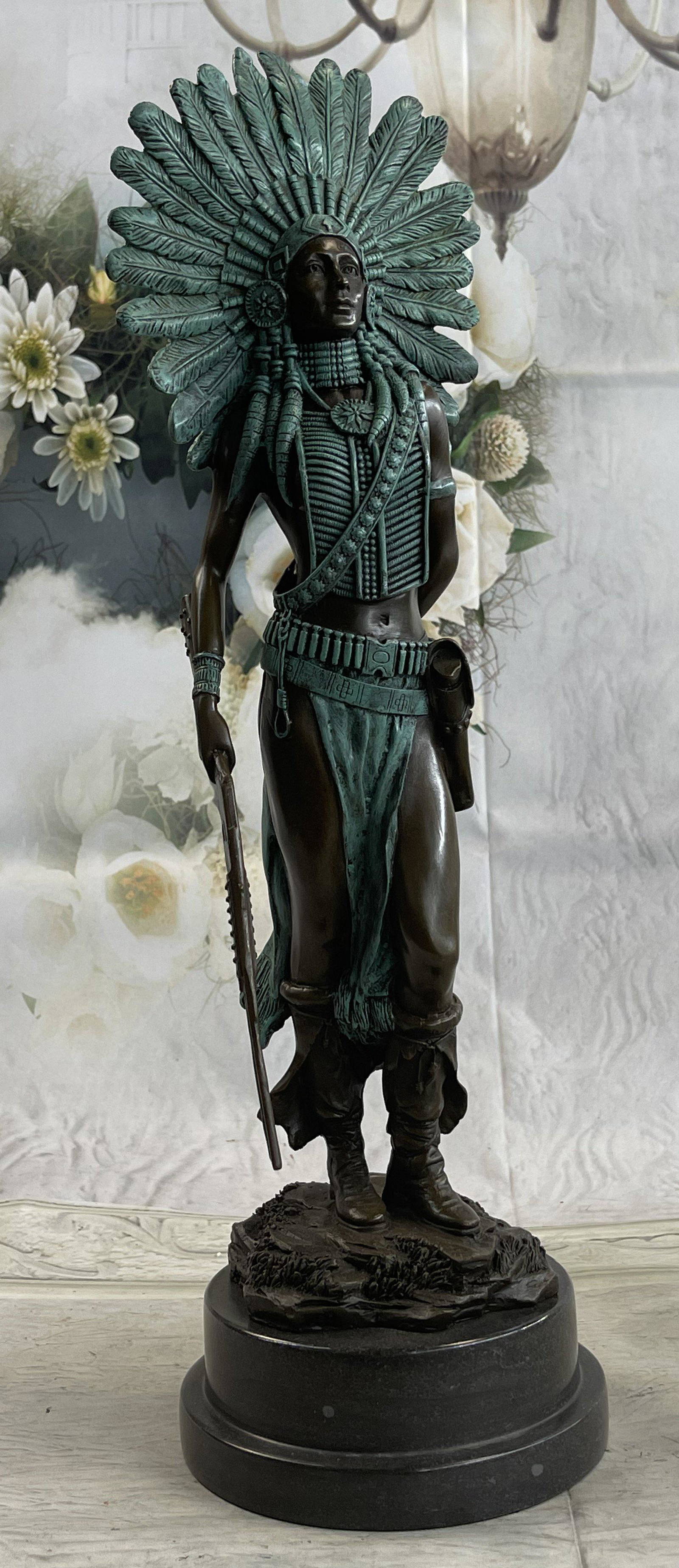 Milo Indian Girl Warrior Bronze Auction