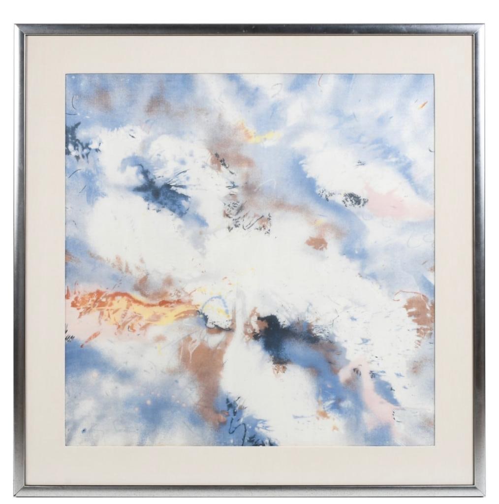 Abstract Baruj Salinas Watercolor Painting Auction