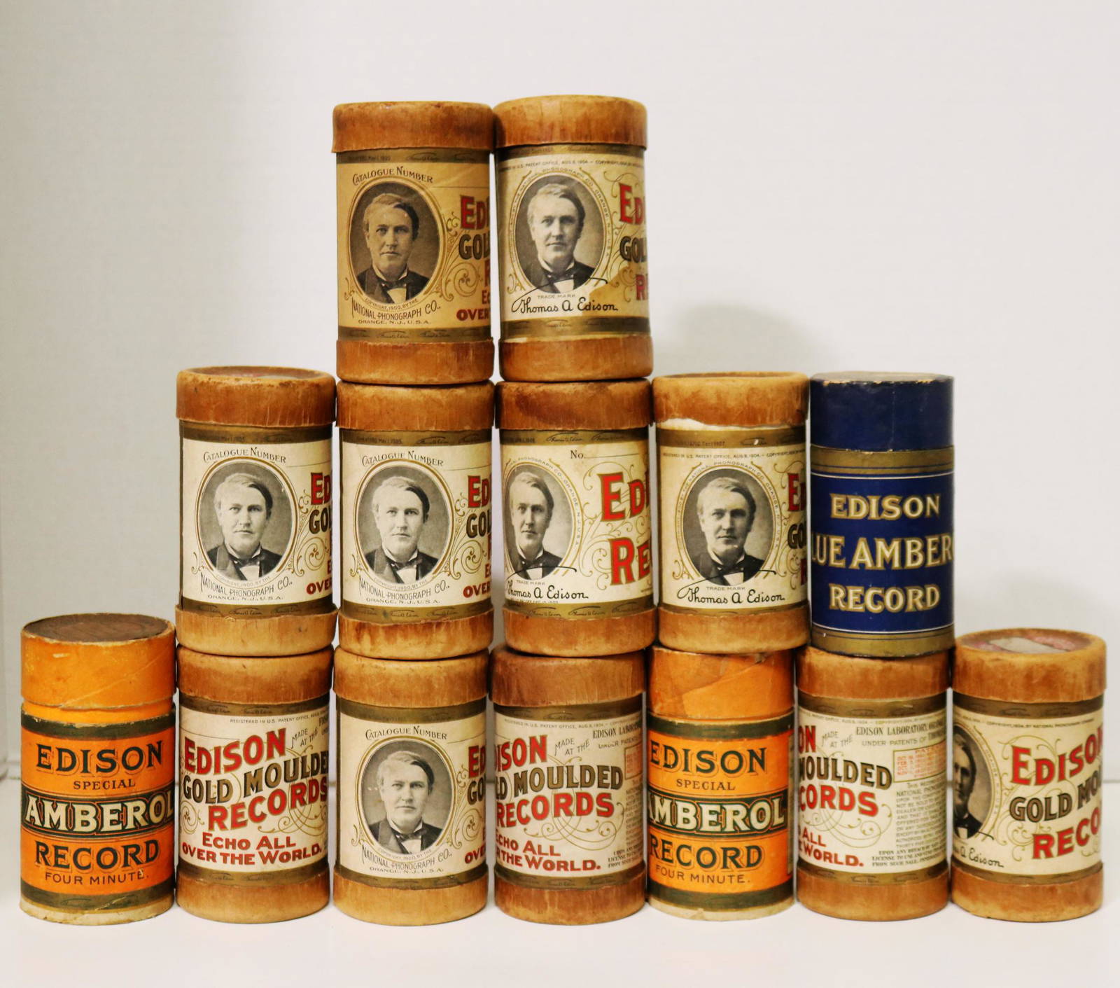 Very rare Edison Amberly dealer label cylinder phonograph records ...