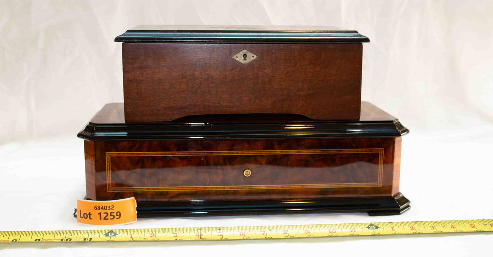 Antique & Modern Music Boxes Set Of 2