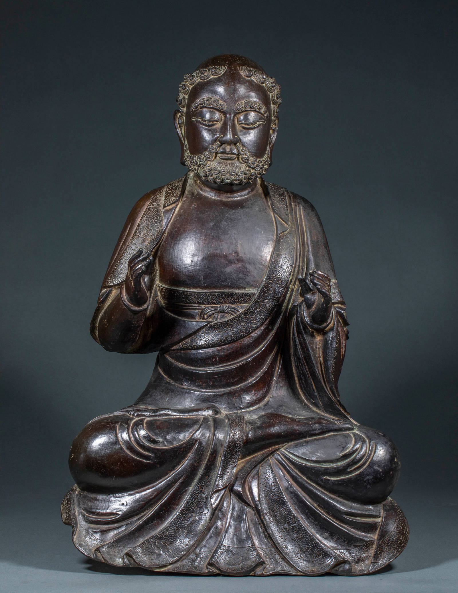 Ming Or Pre Ming Bronze Bodhisattva Buddha Statue Auction