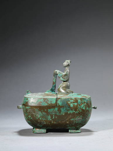 Bronze Container With Human Design